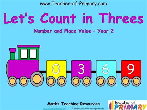 Counting In Multiples Of Three Train Powerpoint Maths Year 2