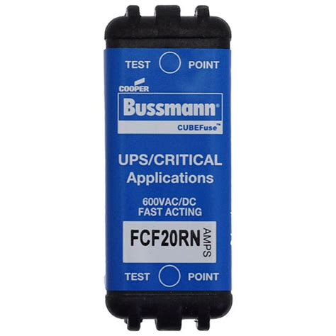 Eaton Bussmann Fast Acting Cubefuse20a600vac34 W Fcf20rn