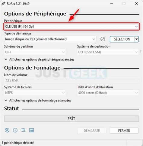 Cr Er Une Cl Usb Amor Able Windows Avec Rufus