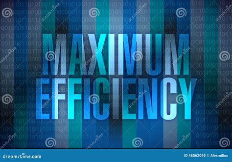 Maximum Efficiency Sign Illustration Stock Illustration Illustration