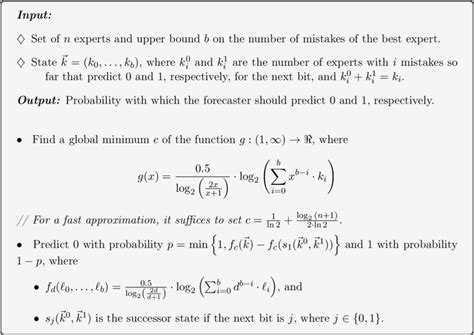 Approximately Optimal Forecasting Algorithm Download Scientific Diagram