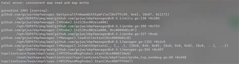 Fatal Error Concurrent Map Read And Map Write · Issue 27 · Gojue
