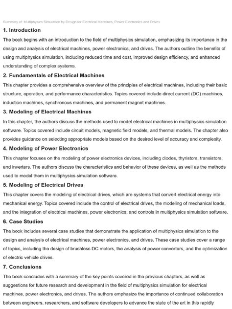 Multiphysics Simulation By Design For Electrical Machines Power Electronics And Drives Pdf
