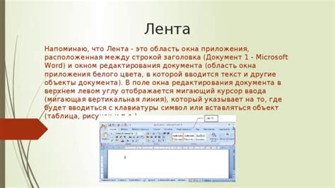 Текстовый редактор Word Ввод текста
