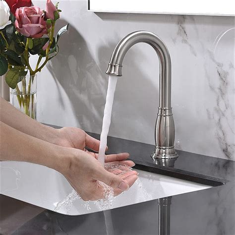 Bathselect Commercial Brushed Venosa Deck Mount Automatic Sensor Faucet