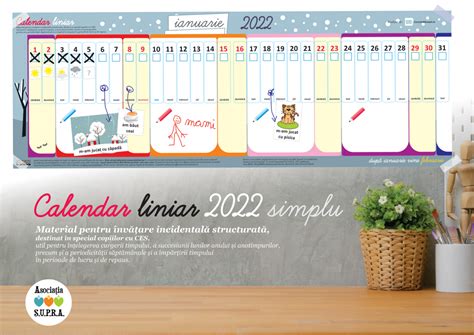 Calendar 2022 Printabil Pentru Copii Pdf Simplificat Asociația Supra
