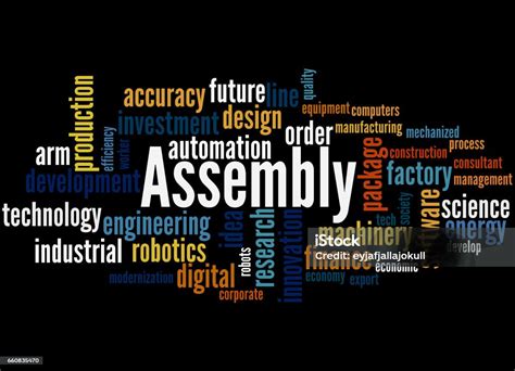 Assembly Word Cloud Concept 6 Stock Illustration Download Image Now Accuracy Arm Business