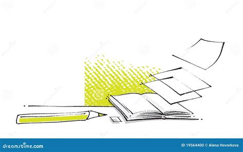 Open Book Icon Stylized Design Freehand Drawing Stock Vector Illustration Of Concept Copy