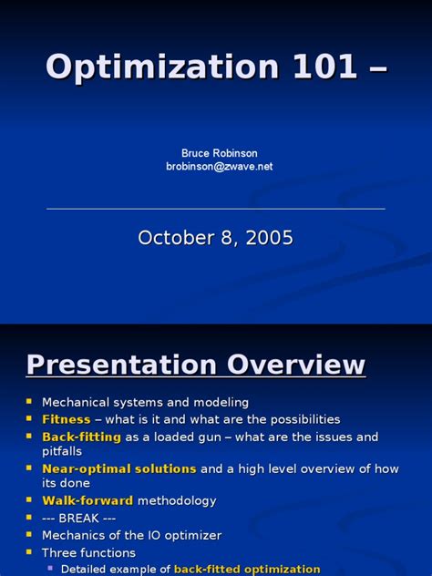 Optimization 101 Rev A Pdf Sensitivity Analysis Mathematical