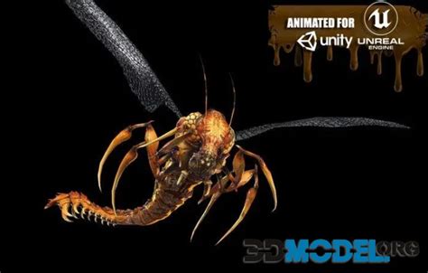 3d Model Flying Bug Pbr