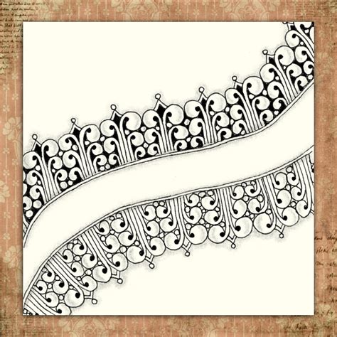 Official Zentangle® Pattern Mooka Lace Zentangle Patterns Zentangle Zentangle Artwork