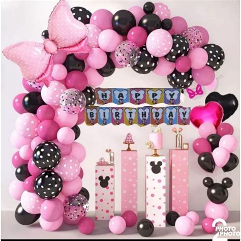 Jual Dekorasi Garland Tema Mickey Minnie Dekorasi Ulang Tahun Minnie