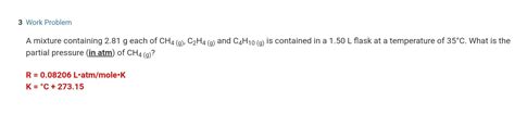 [Solved]: A mixture containing ( 2.81 mathrm{~g} ) each