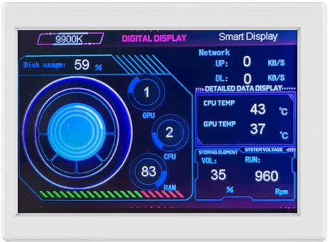 Lcd Screen Inside Pc Case 35 Inch Ips Smart Secondary
