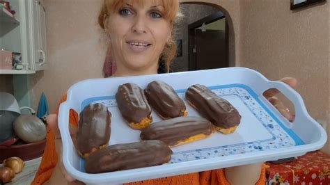 ეკლერები შოკოლადით და შაქრის პუდრათი უგემრიელესი Youtube