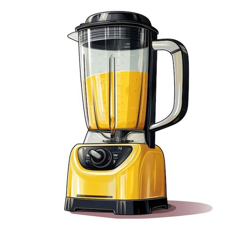 Premium Vector Yellow Color Blender Handdrawn Vector White Background I