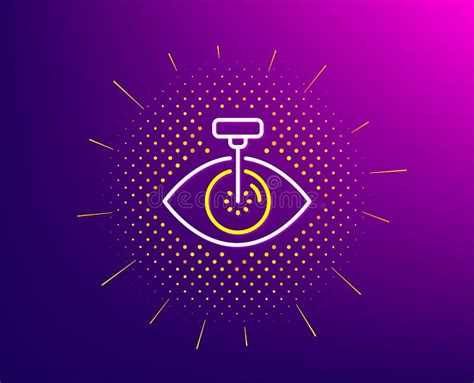 Eye Laser Surgery Line Icon Oculist Clinic Sign Optometry Vision