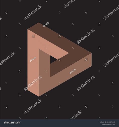 Penrose Triangle Illusion Optical Icon 3d Stock Illustration 2398173403