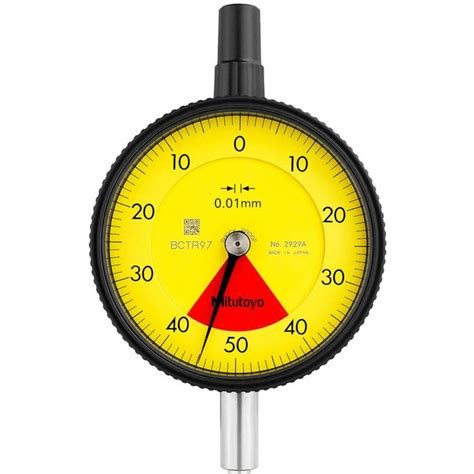Mitutoyo 2929a Dial Indicator With Fixture Iso Version Single Rotation Shock Proof 08 Mm 0