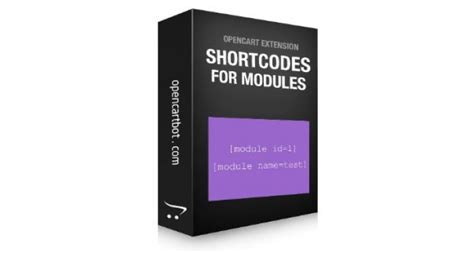 Opencart Shortcodes For Modules