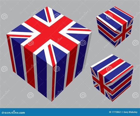 British Cubes Stock Vector Illustration Of British Extruded 1772862