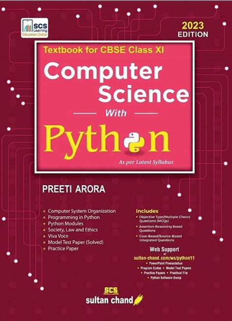 computer science with python textbook for cbse class 11 2023 24