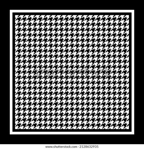 Scarf Design Houndstooth Check Pattern Black Stock Vector Royalty Free 2128632935 Shutterstock