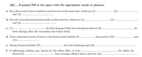 Solved Q2 8 ﻿points ﻿fill In The Space With The
