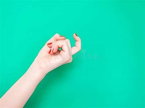 Woman Beckoning Finger Gesture Happy Positive Smiling Woman In Office