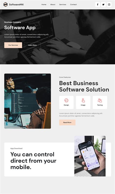 Bootstrap Navbar Template