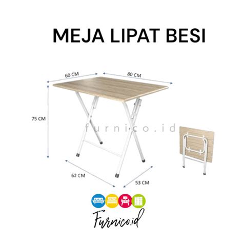 Jual Meja Lipat Makan Besi Outdoor 2 Kursi Protable Meja Saja Kota