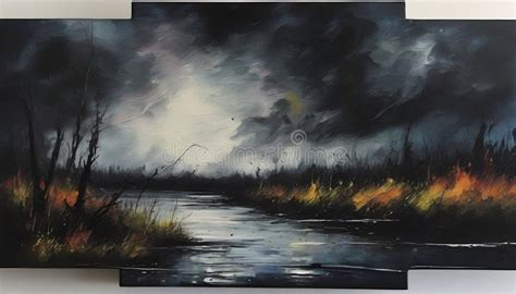 A Scary Swamp Landscape Abstract Art Stock Illustration Illustration Of Swamp Spooky 315038420