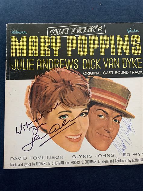 Julie Andrews And Dick Van Dyke Signed Autographed Mary Poppins Record