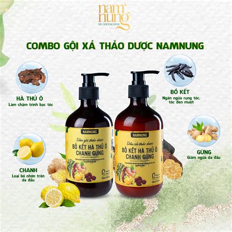 Bộ đôi dầu gội xả Nam Nung ngăn ngừa gàu rụng giúp tóc chắc khỏe suôn mượt ml MixASale