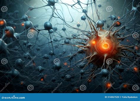 Comprehensive Single Neuron Synapses Scheme Board Generate Ai Stock Illustration Illustration