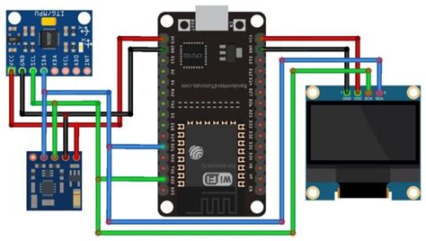 measure pitch roll yaw with mpu6050 hmc5883l and esp32