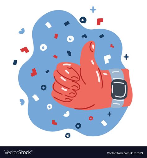 Hand Showing Thumbs Up Sign Royalty Free Vector Image