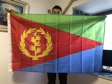 Sky Flag Eritrea Flag 90x150cm High Quality Polyester Hanging Eritrean National Flags Banner For