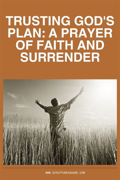 Trusting Gods Plan A Prayer Of Faith And Surrender
