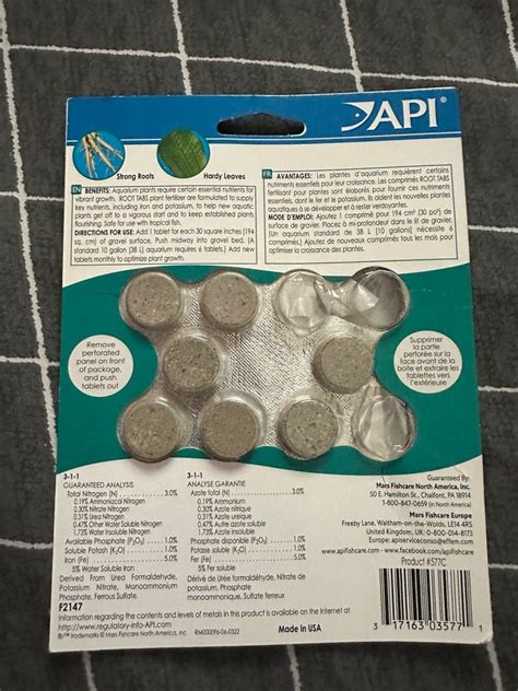 Api Root Tabs Proper Ph 65 Stress Coat Leaf Zone Co2 Booster