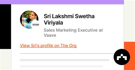 Sri Lakshmi Swetha Viriyala Sales Marketing Executive At Vaave The Org