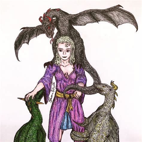 Daenerys Drogon Rhaegal Viserion By Me Rimaginarywesteros