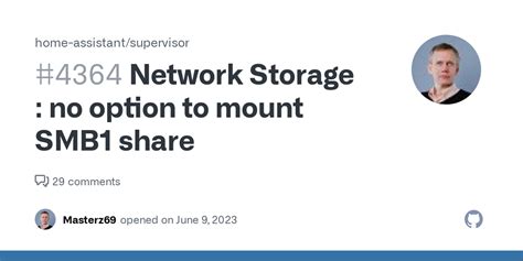 Network Storage No Option To Mount Smb1 Share · Issue 4364 · Home