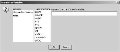 Transform Variable Dialog Download Scientific Diagram