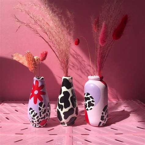 Retro Eclectic Desert Bud Vase Cute Ceramic Vase Rainbow Pot Planter
