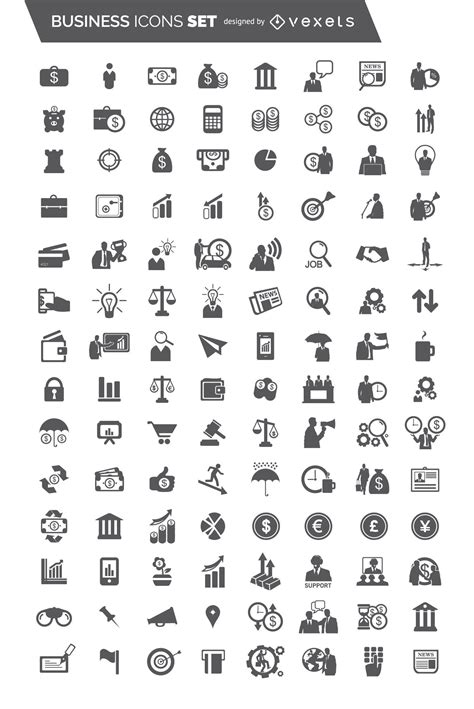 Descarga Vector De 104 Conjunto De Iconos De Negocios Planos