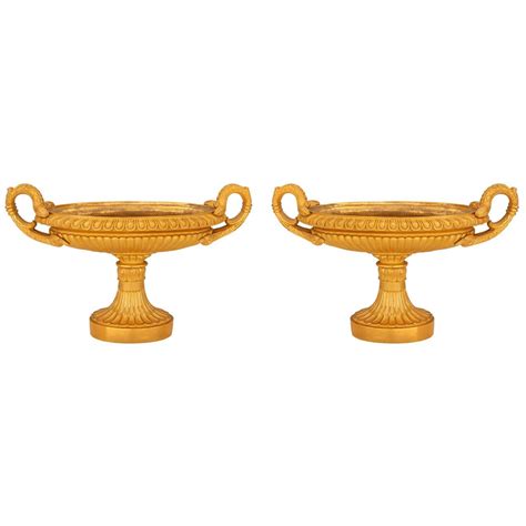 Pair Of French 19th Century Neoclassical St Ormolu Urns For Sale At 1stdibs