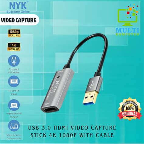 Jual Video Capture Card Hdmi To Usb 3 0 Full Hd 1080p 4k Hdmi Capture