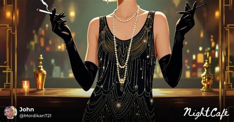 Glamorous 1920s Flapper Girl In Art Deco Speakeasy Ai Art