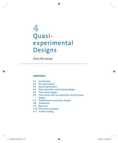 Quasi Experimental Designs Exercises Design Docsity